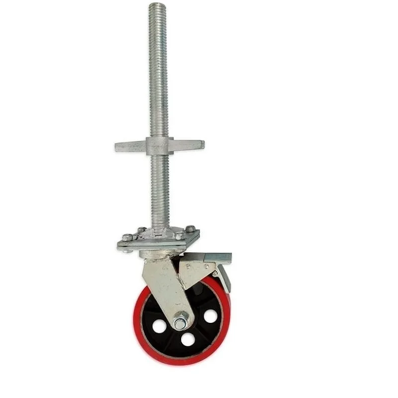 Adjustable Scaffold Caster Wheel Rubber Swivel Ladder Wheel With Brake ...