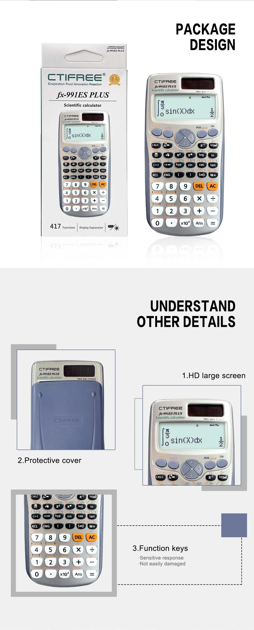 fx-991ES Plus Scientific Calculator - Multi-Function Electronic Device ...