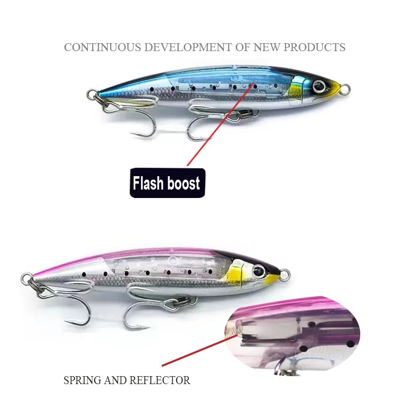 70g/150mm Flash Blade Sea Bass Sinking Minnow Lure Trolling Tuna Big ...