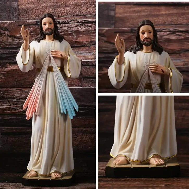 Polyresin Jesus Christ Statue - Divine Mercy Home Decoration