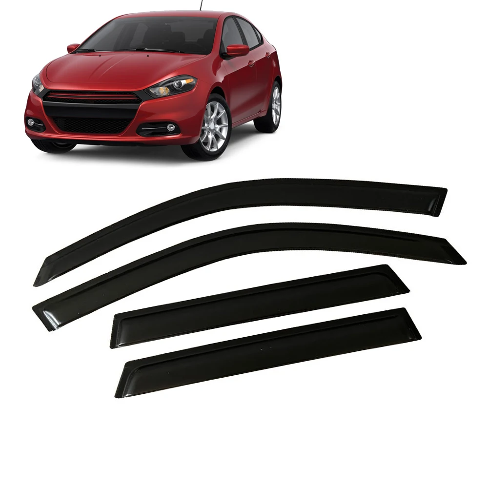 For DODGE DART 2013 2018 Auto Side Window Wind Deflectors Visors Black Rain Guard Door Visor Vent Shades Dark Smoke Ventvisor Alibaba