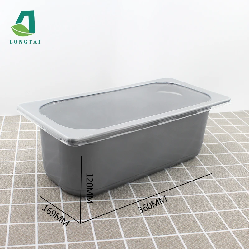 Large-capacity Ice Cream Packaging Container Disposable Square Plastic ...