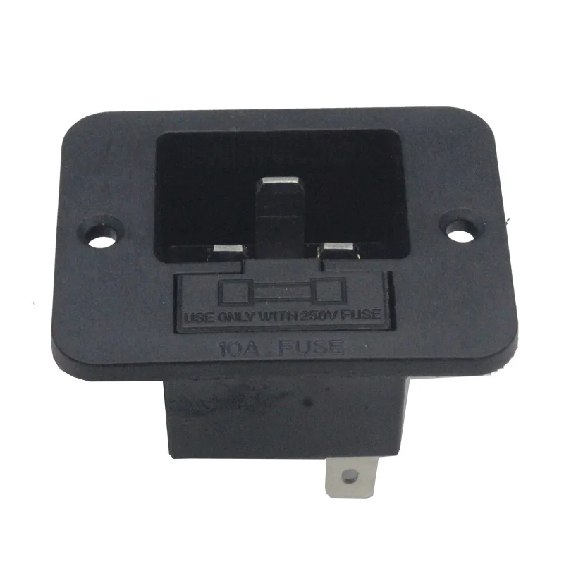 IEC C20 Screw Mounted AC Power Socket Fuse Inlet Male Plug