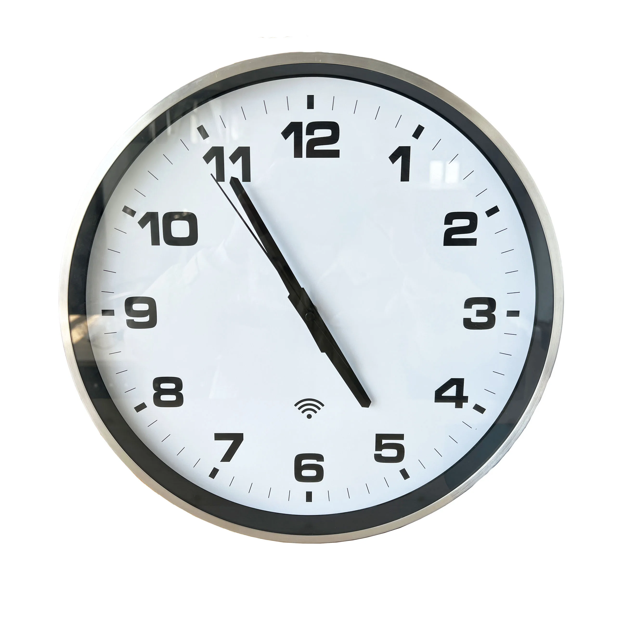 15" Analog Ntp Wi-fi Clock For Home Decor,Aluminum Casing,Automatic ...