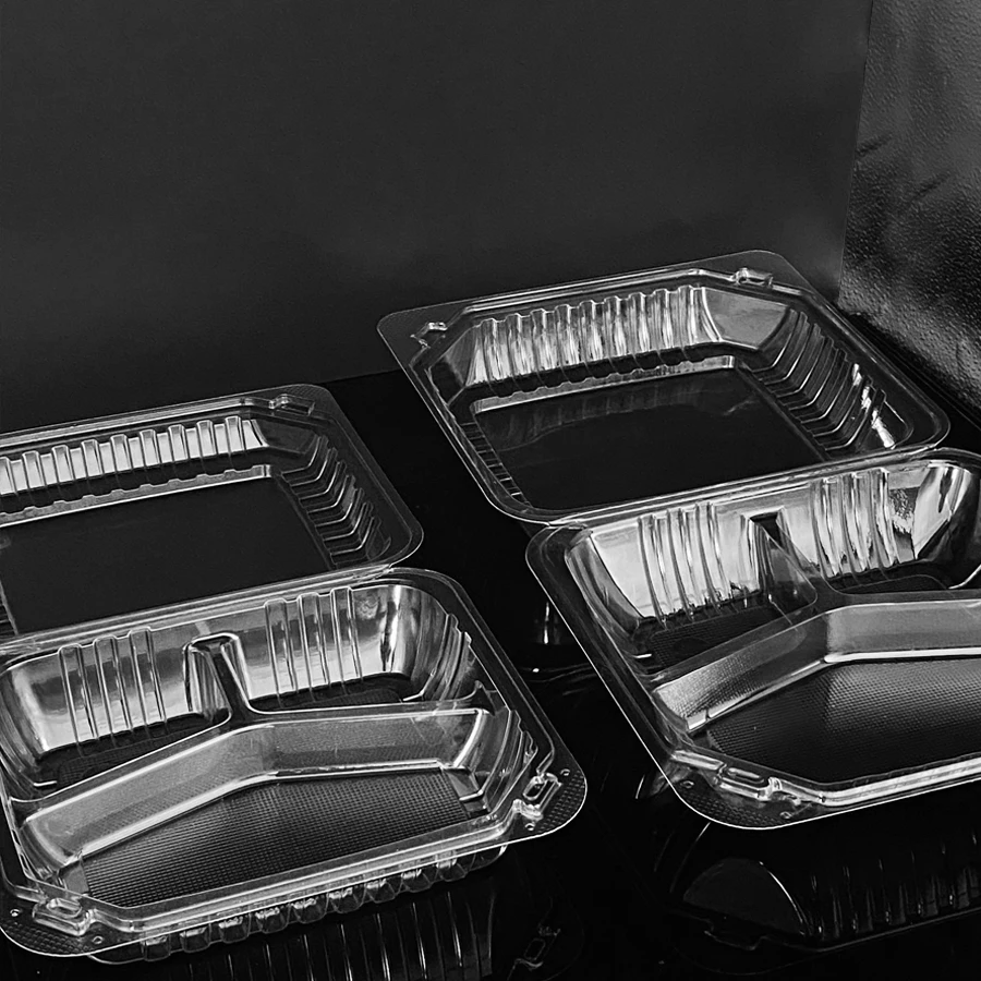 Wholesale Disposable Clear Blister Box 3 Compartment BOPS Clamshell ...