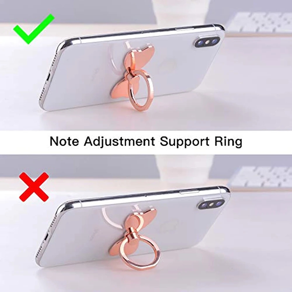 Metal Cell Phone Finger Ring Stability Holder Back Stand Collapsible ...