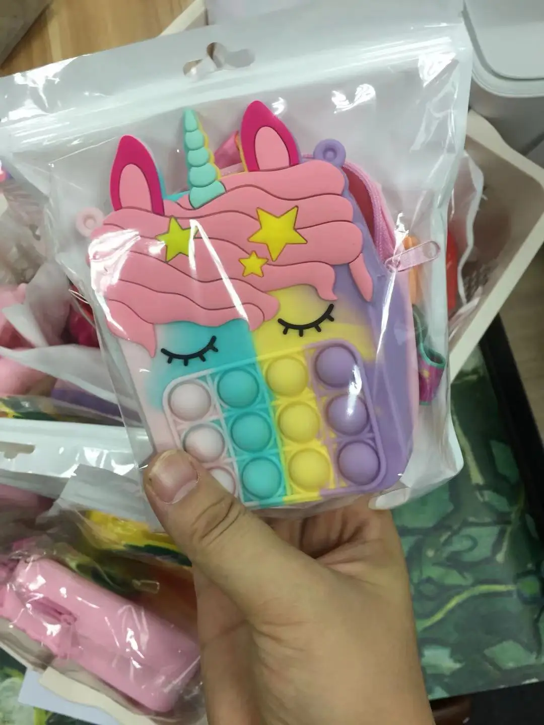 Silicone Push Bubble Popit Simple Fidget Handle Bag Pineapple ...