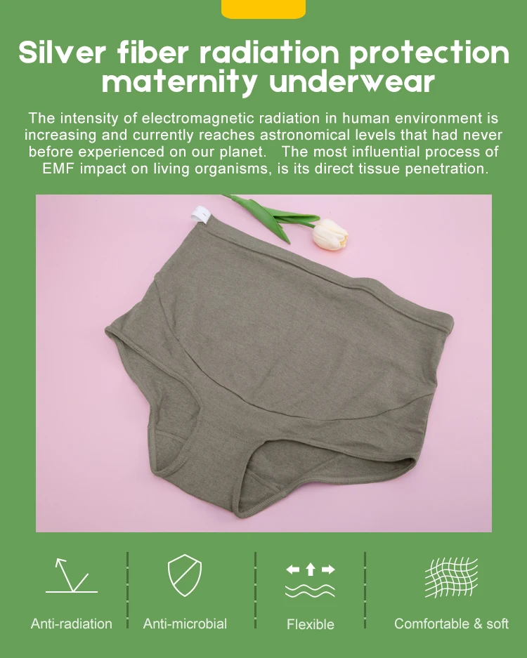 52% Silver Fiber Anti-radiation Elastic Emf protection EMR Shielding ...