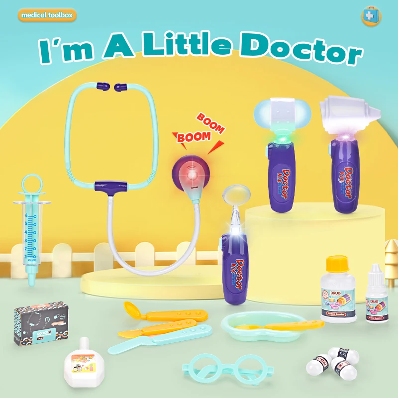 Huiye Pretend Doctor Role Play Toy Set for Kids Education