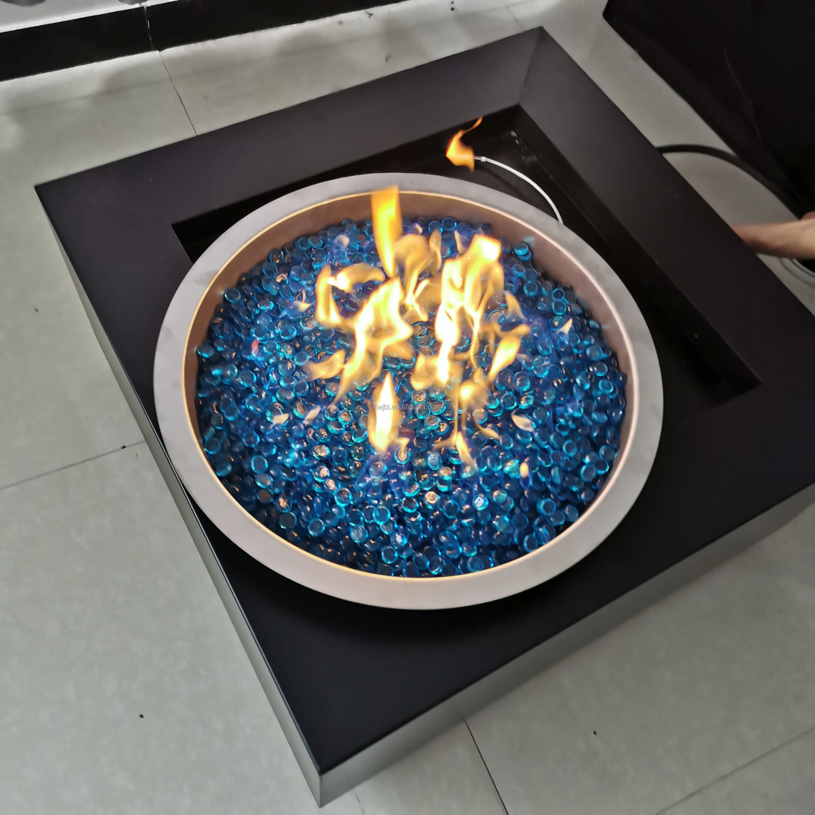Square Gas Plate Stainless Steel Gas Fire Pit Pan Propane Fire Pits ...