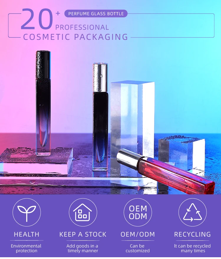 5ml 10ml 15ml Portable Mini Refillable Slender Square Perfume Atomizer Bottle With Aluminum ...