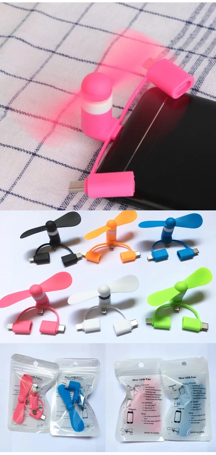 Mini USB Fan - Portable Cooling for Laptop & Cell Phone