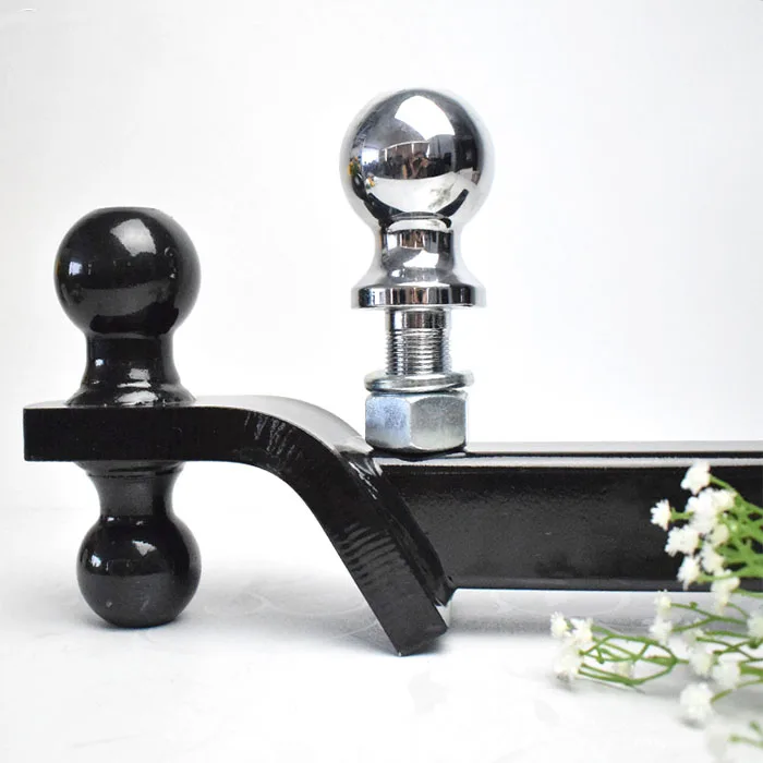 US SAE. J684 / V5 Standard Black Powder Coat Finish Double Ball Trailer Hitch Tow Ball Mount ...