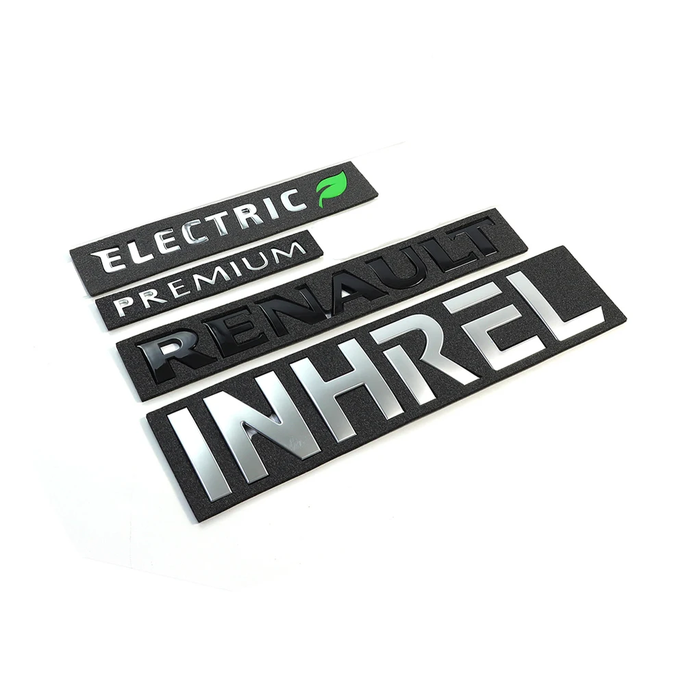 Diy Metal Numeric Letter Stickers Car Emblem Abs Silver Black Badge ...