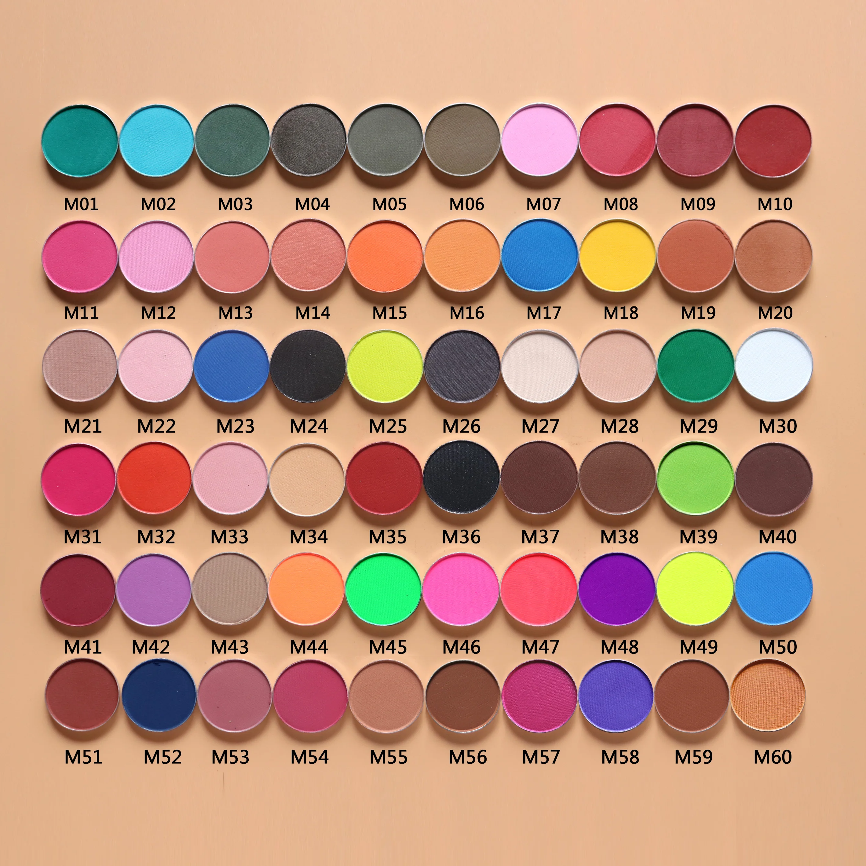 Mini Diy Neon Eye Shadow Base Palette High Pigment Single Colors Vegan ...