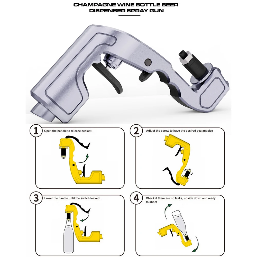 Alcohol Gun Shooter Bottle Beer Squirt Adjustable Dispenser