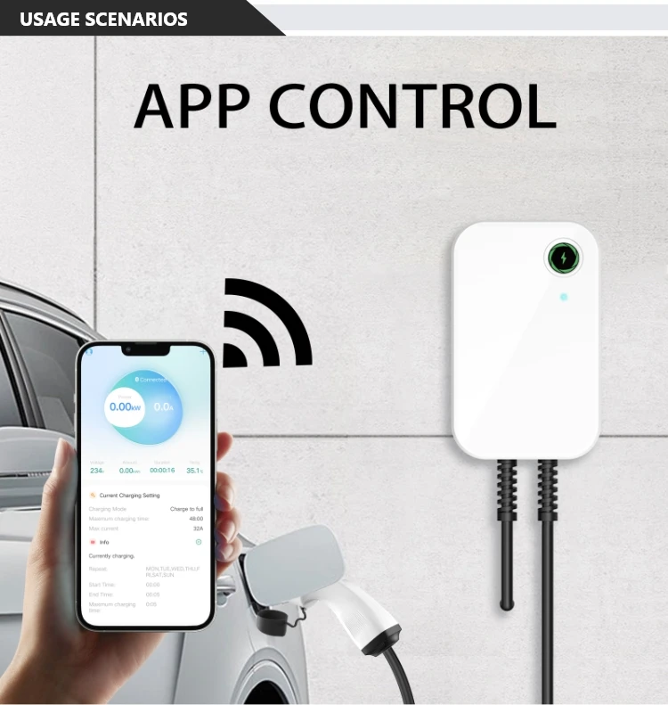 32A 22KW Home Use EV Charger - APP Control Wallbox Station