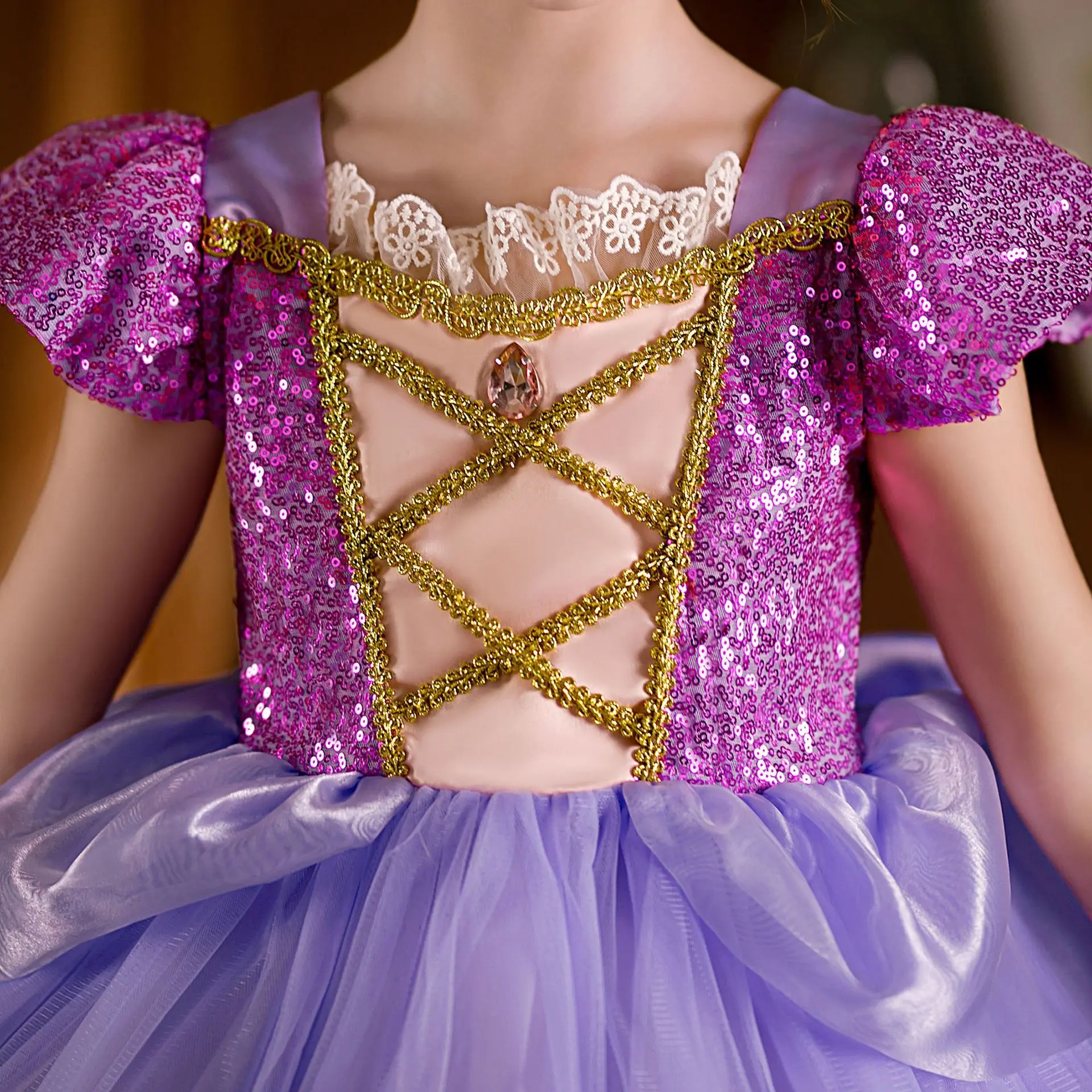 Rapunzel Princess Role Play Costume for Kids - TV Movie