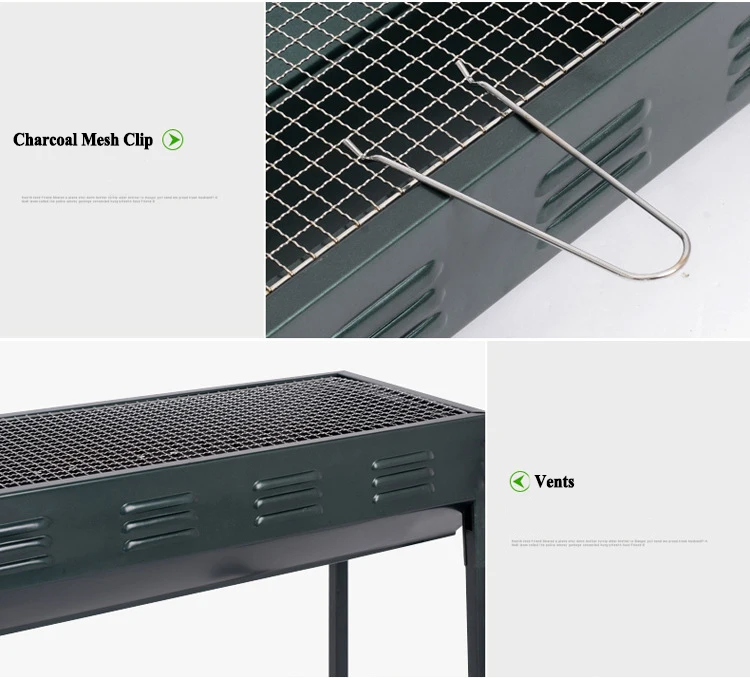 Heavy Duty Charcoal BBQ Grill - Durable & Adjustable Design