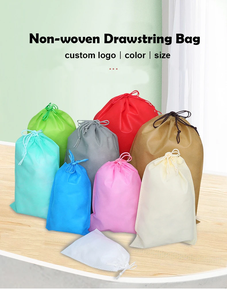 Nonwoven Drawstring Bag Tranvel Facial Cleansing Tissue Packaging ...