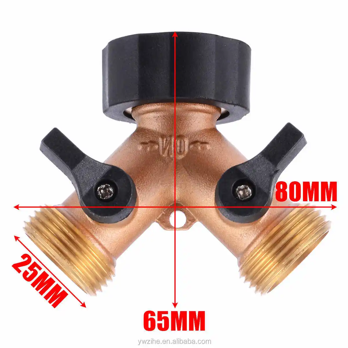 Tap Water Connector Two Way Double Garden Twin Brass Tap Hose Pipe ...