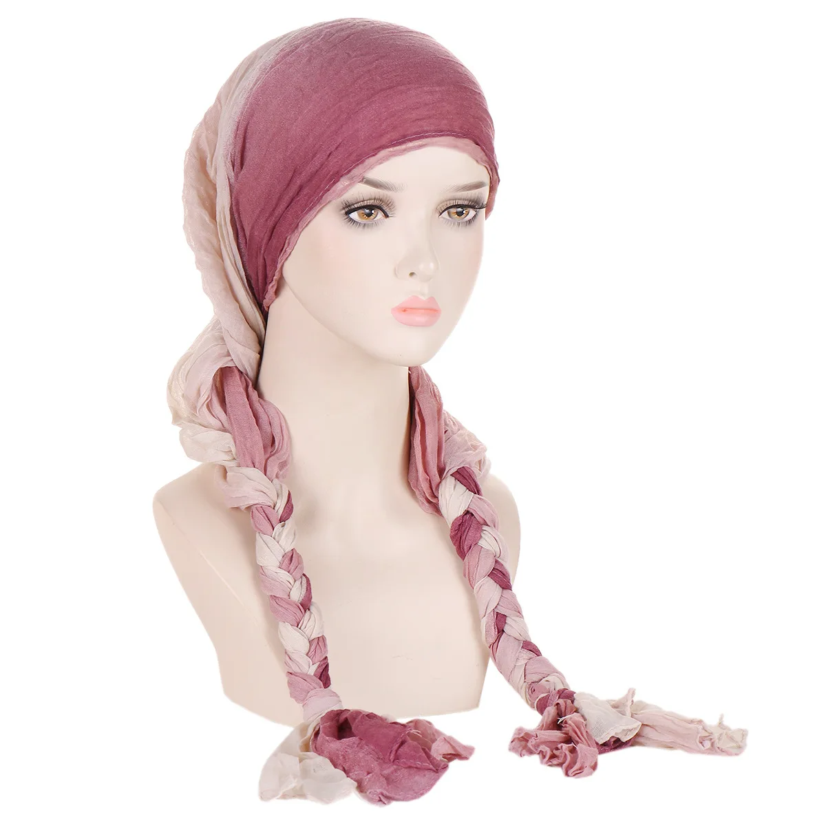 Boho Hand Made Braided Braids Headscarf Trendy Elastic Turban Cap ...