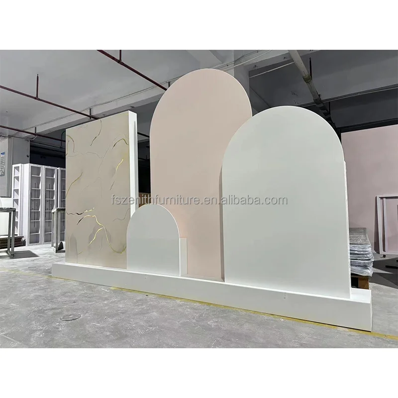 Custom Wedding Pvc Arch Stage Background Flower Panel White Acrylic ...
