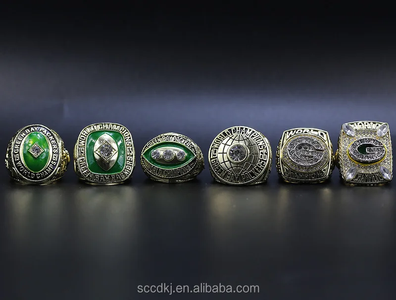 Wholesale 1961 1965 1966 1967 1996 2010 Green Bay Packers 6-pcs ...