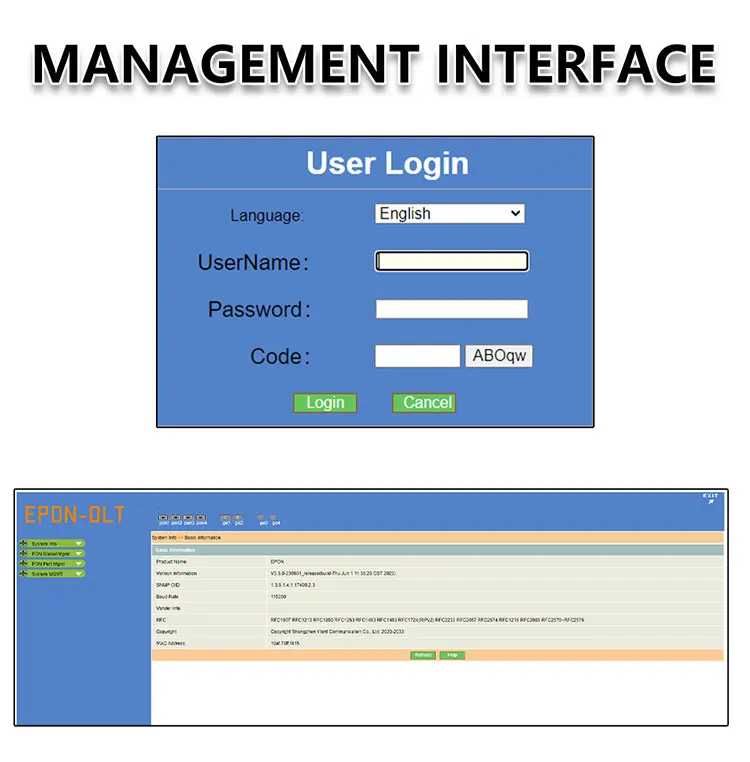 Mini 1G FTTH EPON OLT 4 PON Port 1000M OLT GEPON - Optfocus