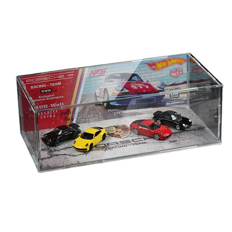 Custom Assembled 1/64 Scale Car Models Toy Acrylic Display Stand ...