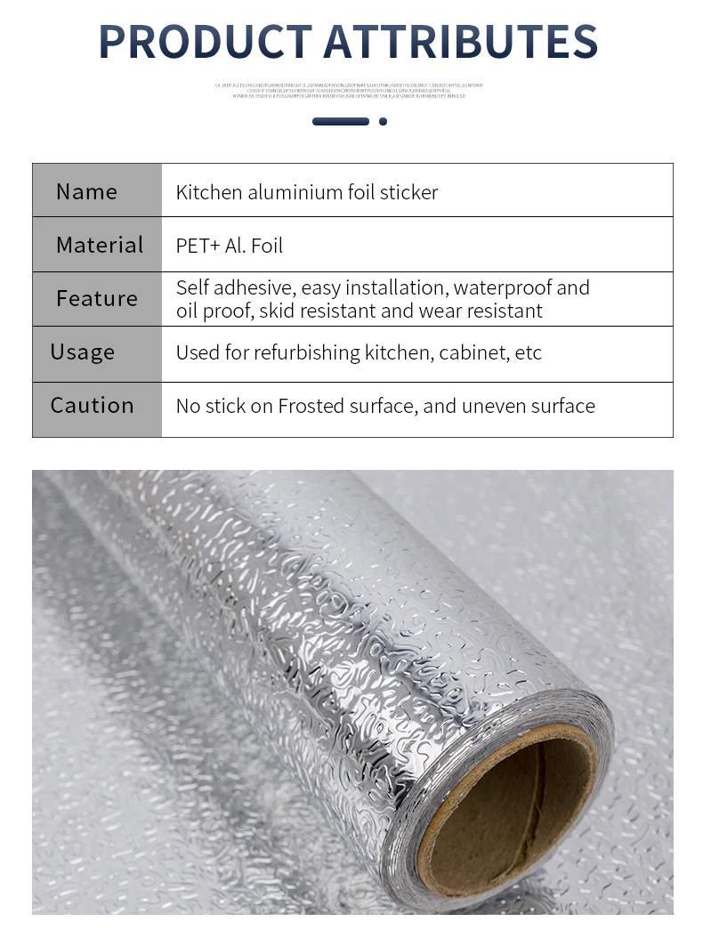 Aluminum Foil Kitchen Sticker Wallpaper Aluminum Foil Pvc Wallpaper For ...