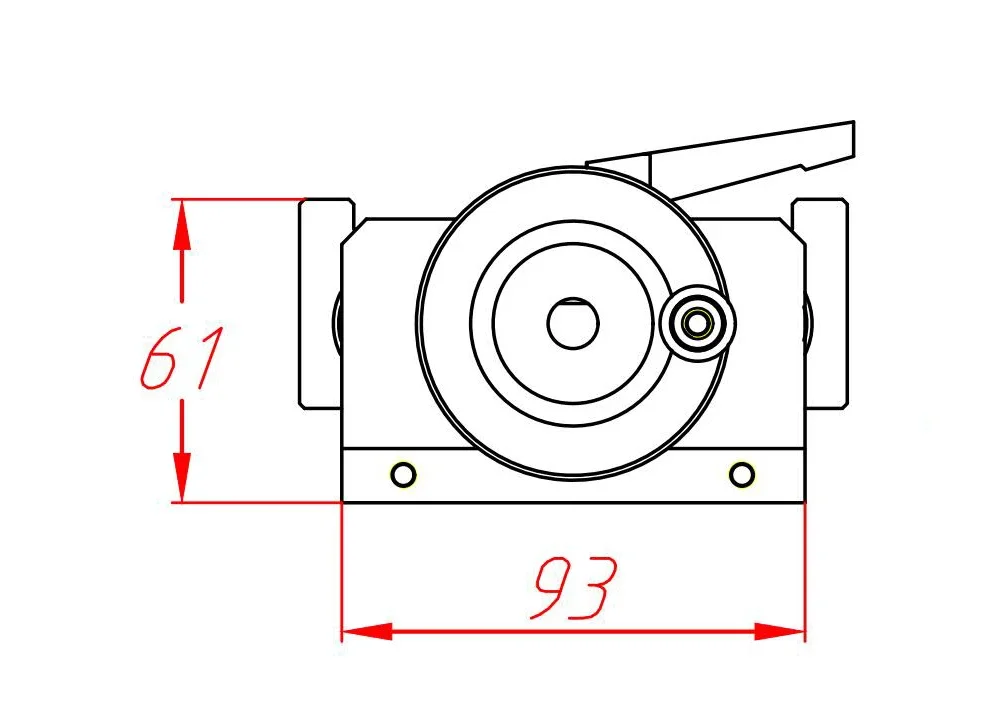 Manual Hand Wheel Position Counter - Linear Bearing Stroke 100-500mm