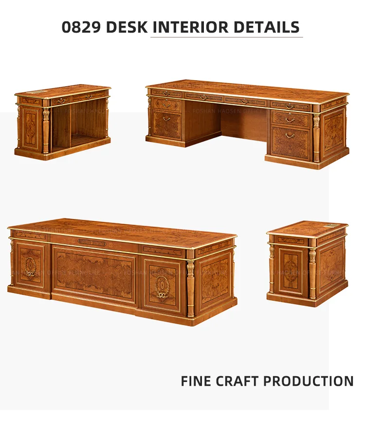 Upscale Gorgeous Wooden Chairman Escritorio Executive Desk Royal Office ...
