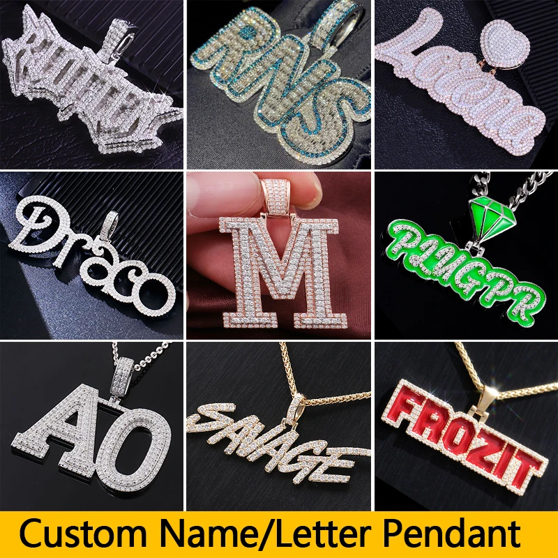 Custom Hip Hop Pendant Jewelry - 925 Silver & Moissanite