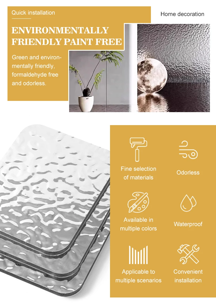 Metal Wooden Pvc Veneer Wall Panel Solid Wall Panels Waterproof Flame ...