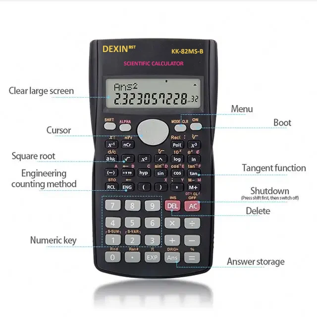 DEXIN School Examination 12 Digits 240 Functions Calculator