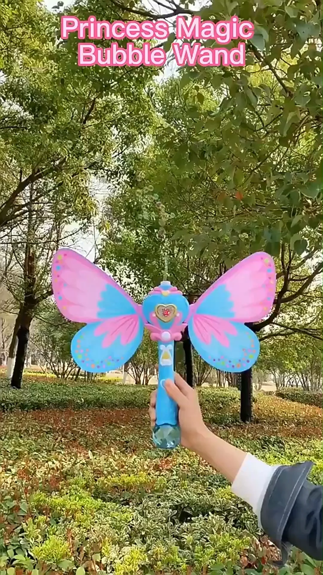 Allogogo Bubble Princess Magic Wand Electric Bubble Blower Outdoor ...