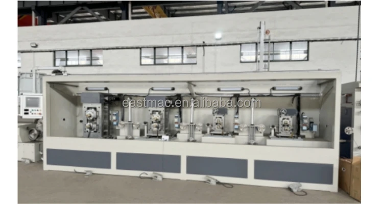 Automatic Copper Flat Wire Mill Rolling Machine With Drawing Flatten ...