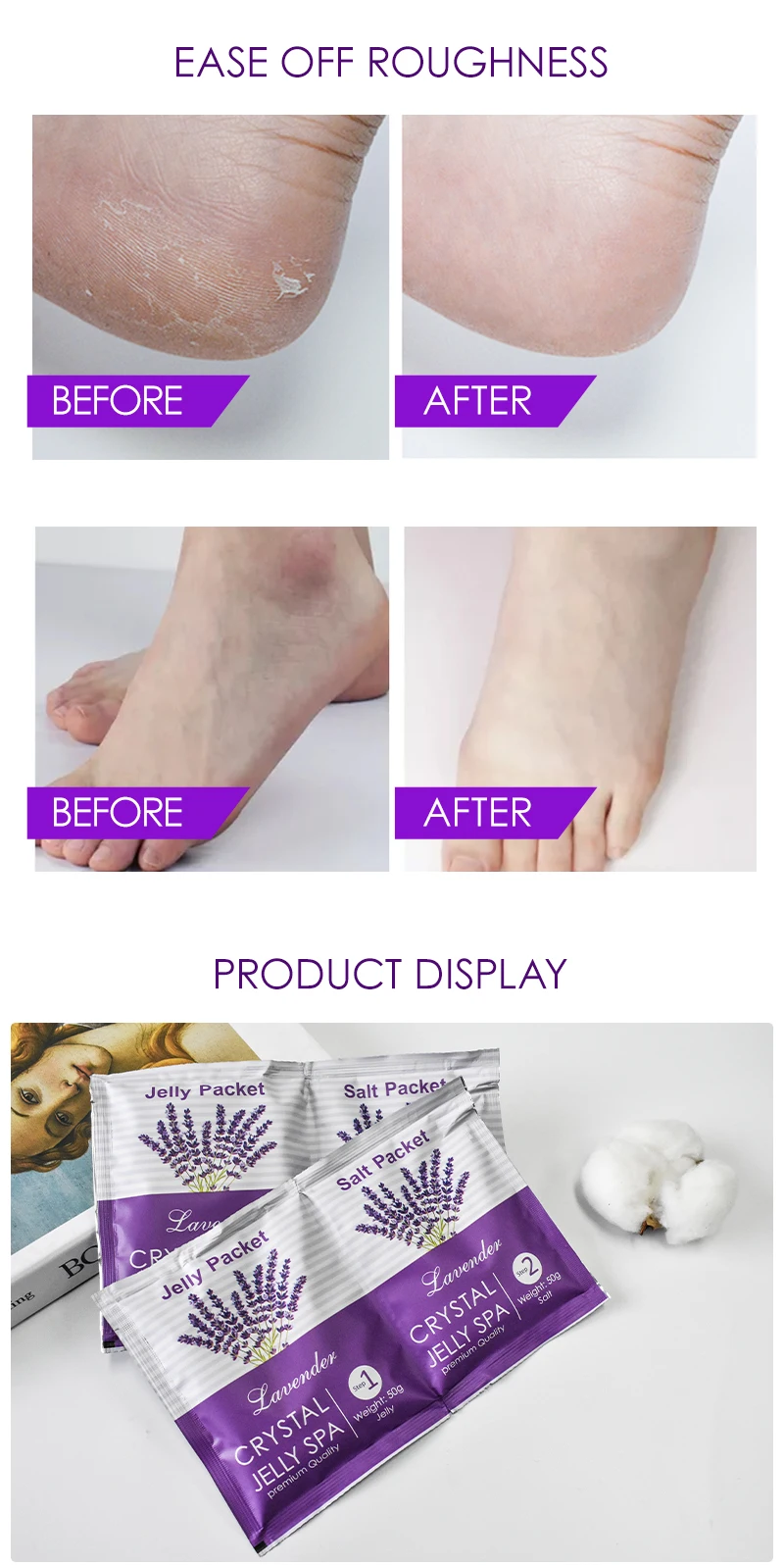 Oem Private Label Organic Lavender Moisturizing Smooth Jelly Pedicure ...
