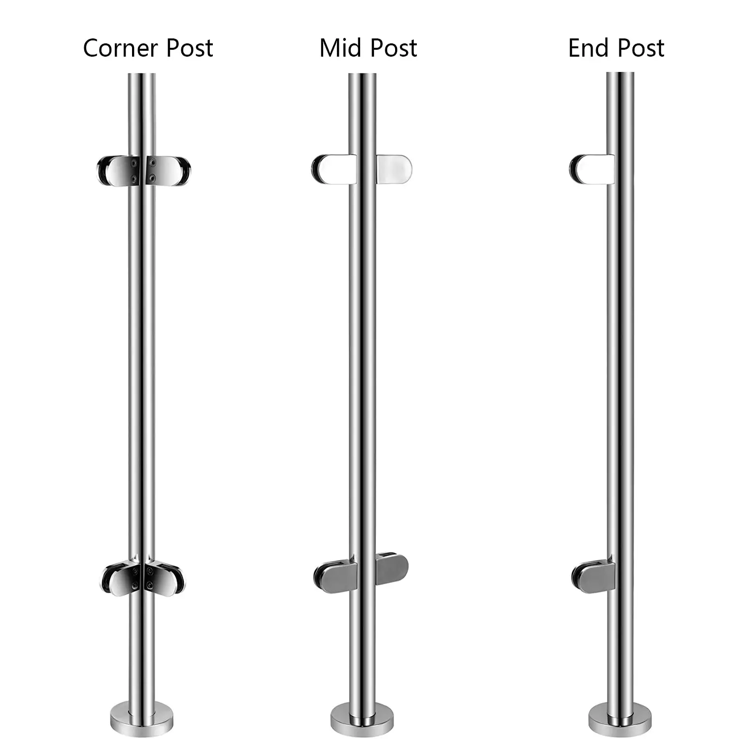 Tubular Steel Stair Railing Balcony Railing Designs in Iron