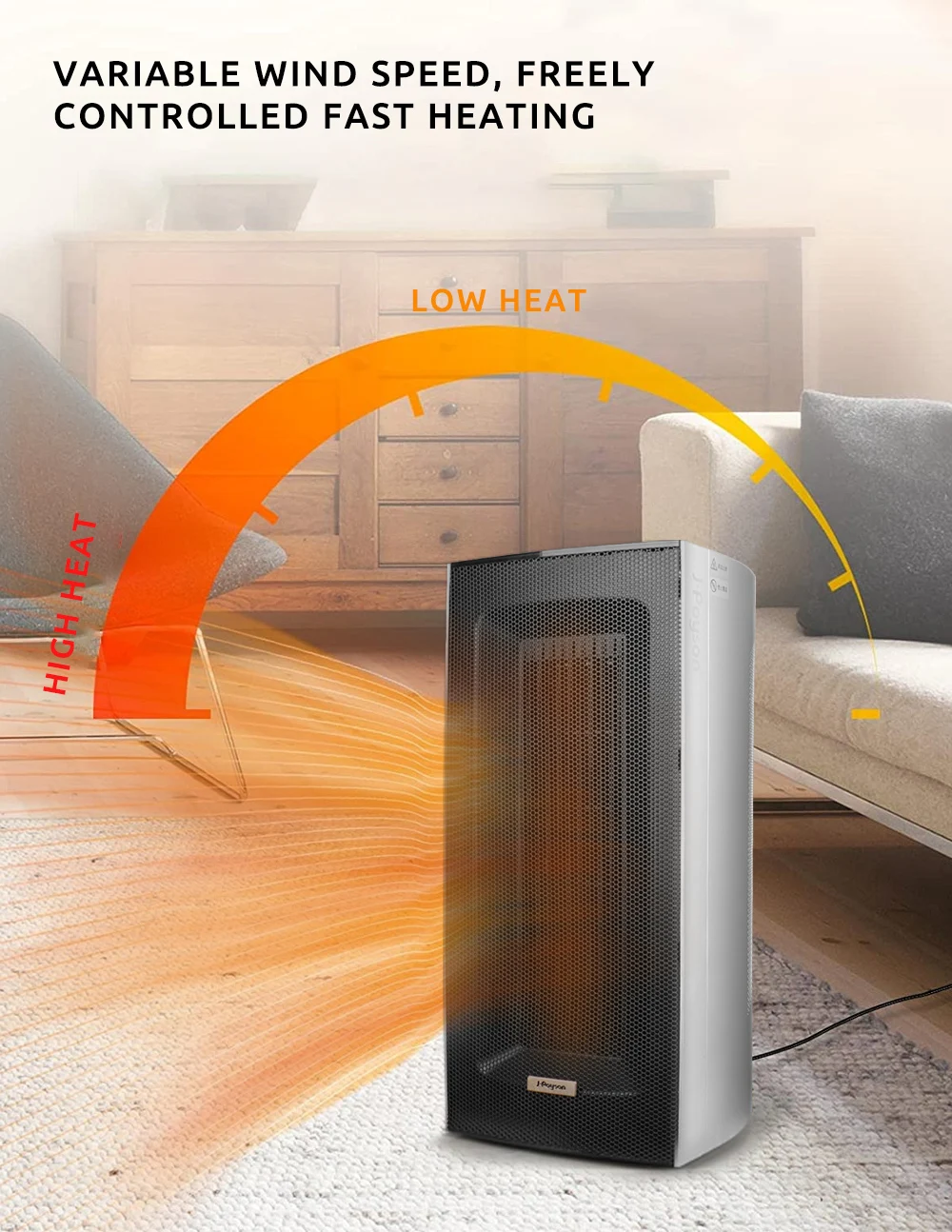 New Desktop Electric Mini Heater Adjustable Thermostat Ptc Ceramic ...