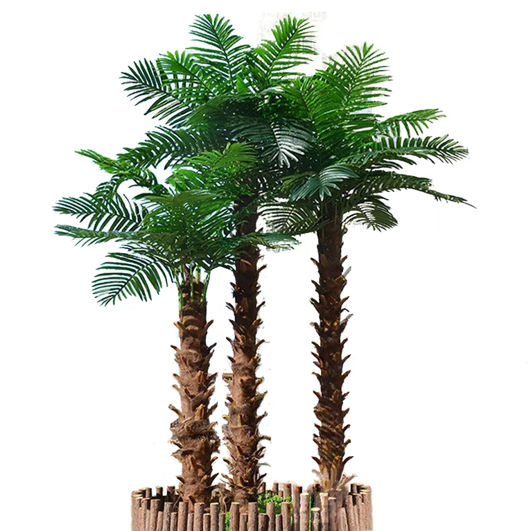 Outdoor Park Decor Artificial Large Tree Natural Look Palm Tree Leaf ...