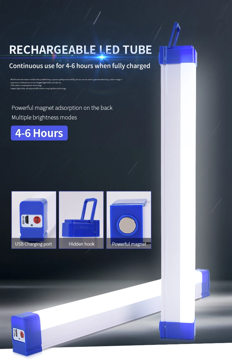 Camping Light Modulator Tube 20w 40w 60w Rechargeable Emergency Led ...