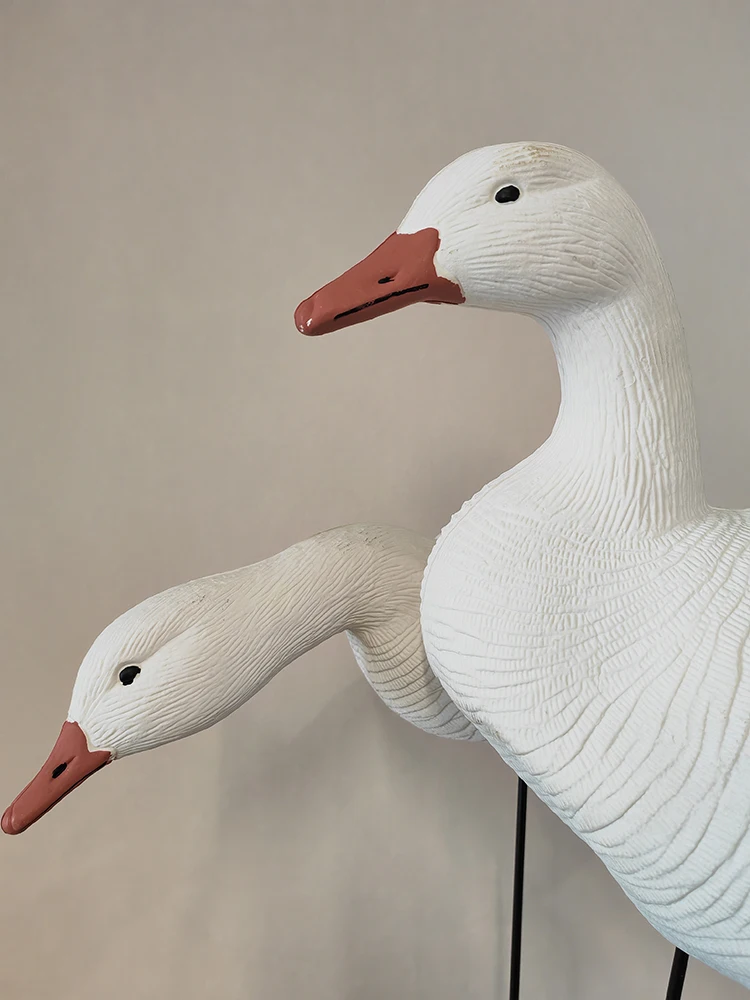 Realistic Snow Goose Hunting Decoys with Collapsible Stands