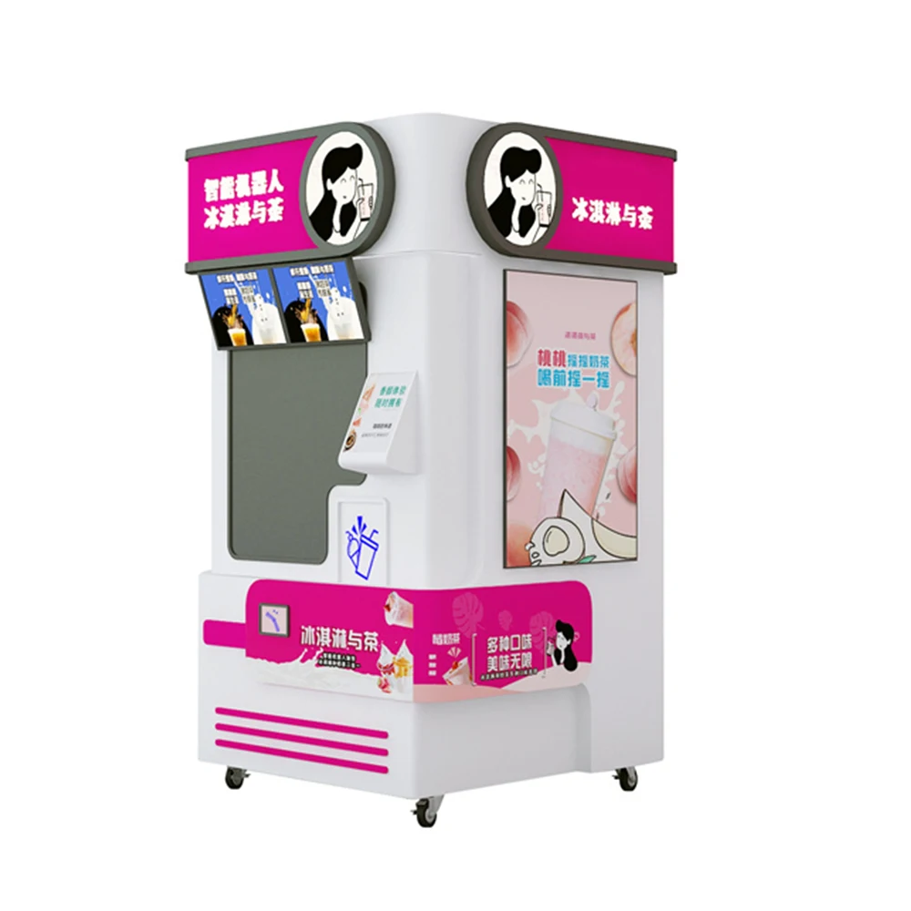 Automatic boba bubble tea juice vending machine smart collaborative ...