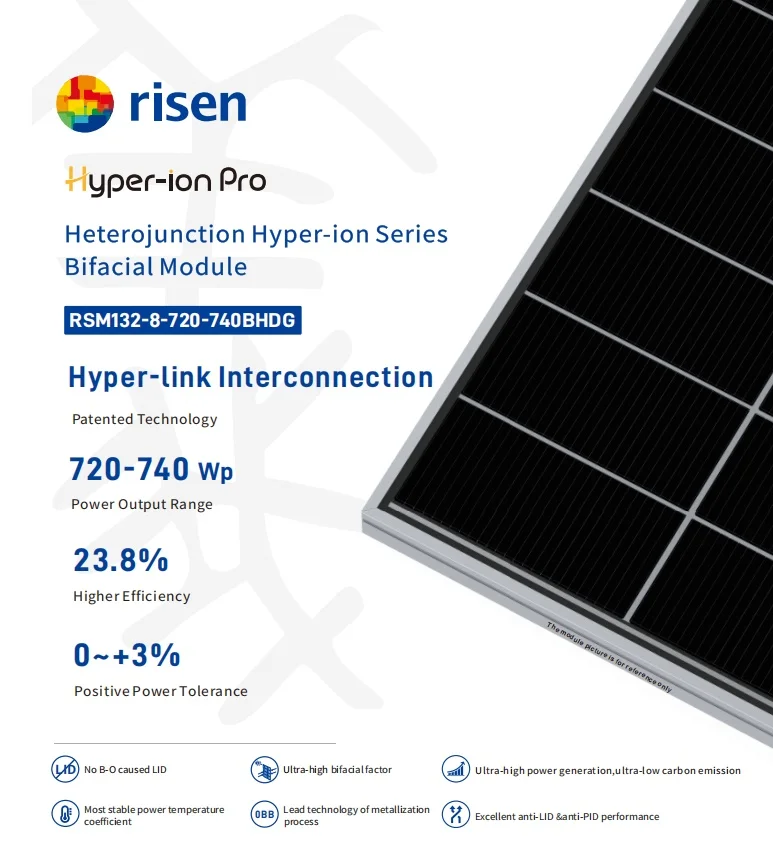 Risen N Type Monocrystalline Solar Panels 720w 725w 730w 735w 740W HJT ...