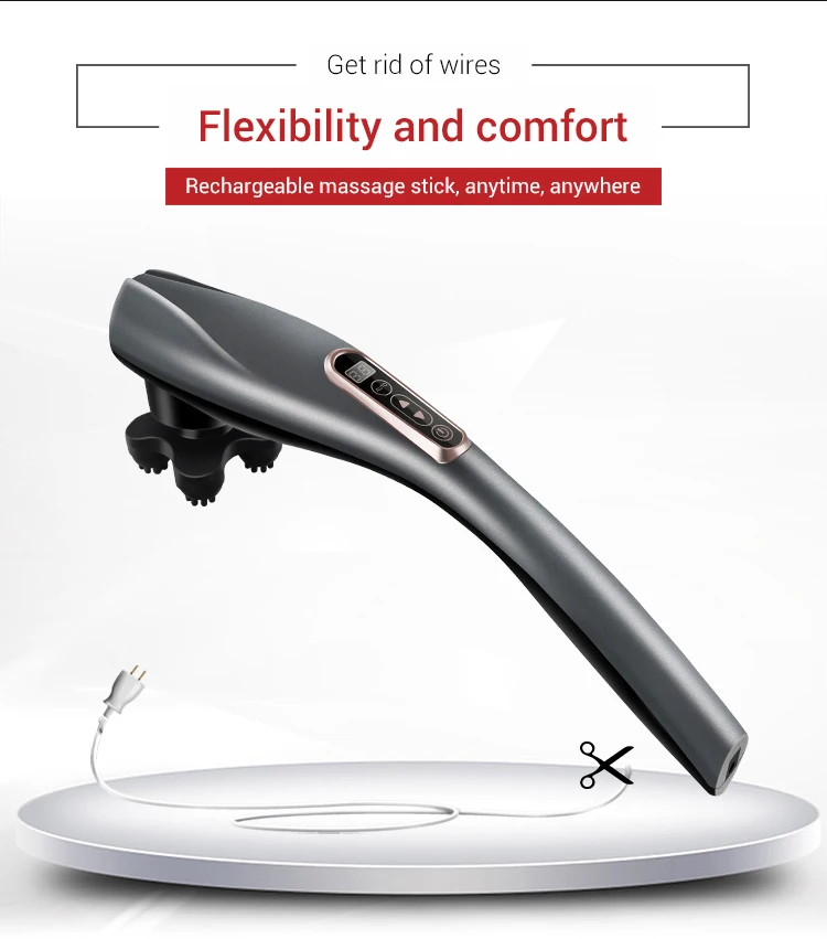 Back Massager With 6 Massage Heads Hand Held Deep Tissue Massage Hammer ...