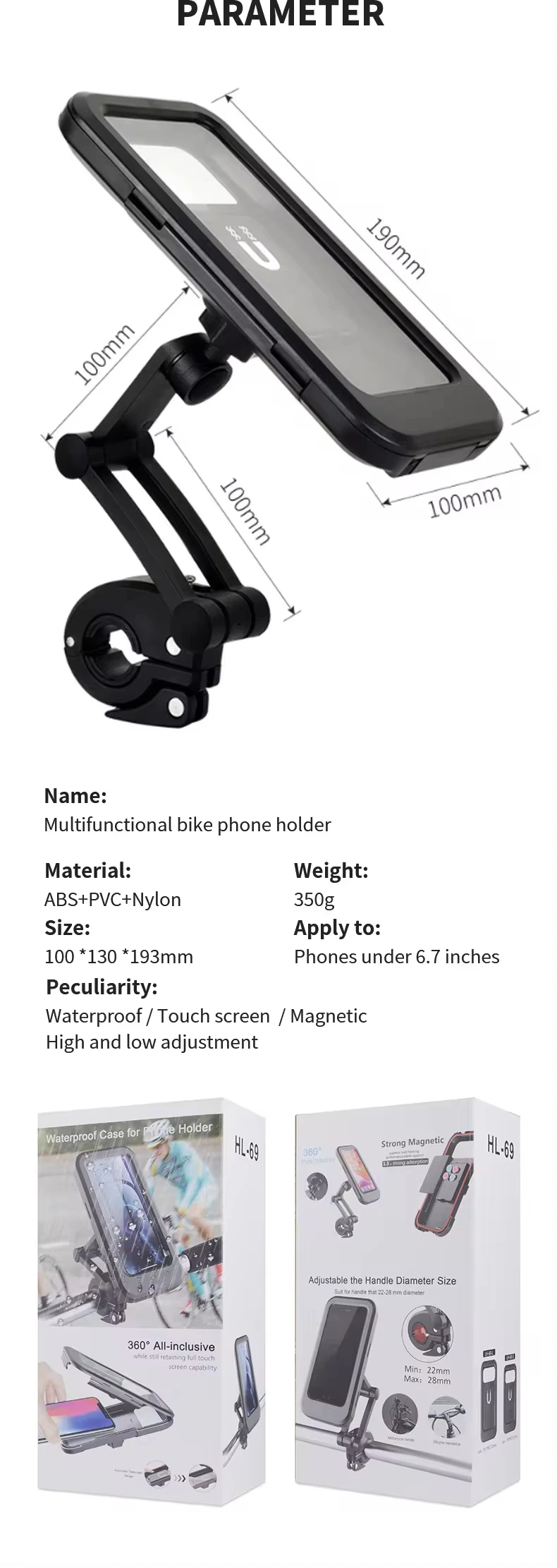 Factory Price Adjustable Flexible Bike Handlebar 360 Degree Rotation ...