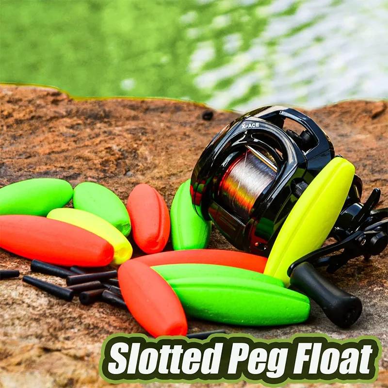 Slotted Peg Floats Catfish Fishing Buoy Cigar Foam Bobbers with Pipe ...