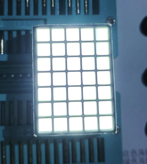 Ultra Thin 5x7 Square Dot Matrix Orange Amber 22x30mm Led Matrix ...